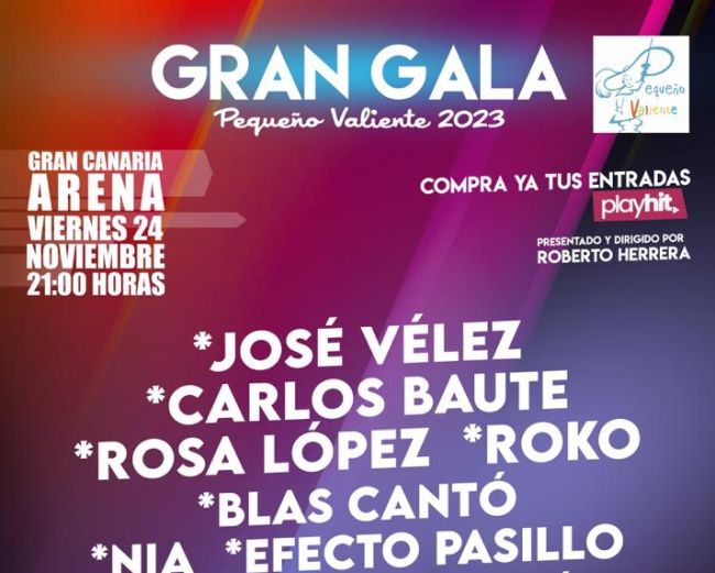 La Gran Gala Pequeño Valiente 2023 llega al Gran Canaria Arena